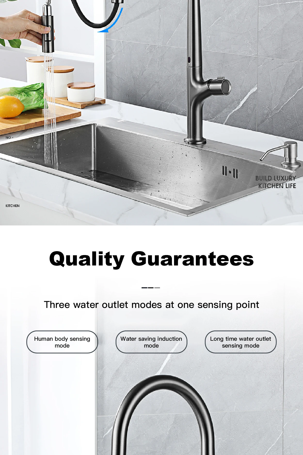 Premium touchless brass kitchen faucet - FaucetBazaar 1