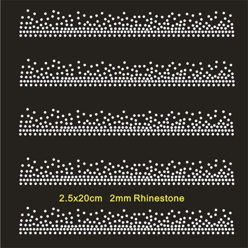 Rhinestone-Strips-Crystal-Strass-Sticker-On-Clothes-5Pcs-Lot-Custom ...