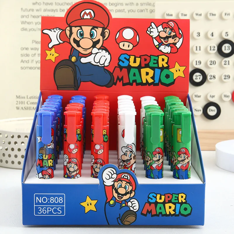 Gomas-de-borrar-de-Super-Mario-36-piezas-bonitos-borradores-de-l-piz-de ...