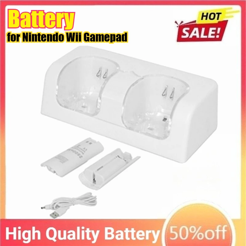 2800mAh for Nintendo Wii Gamepad Rechargeable Batteries+Battery Charger ...
