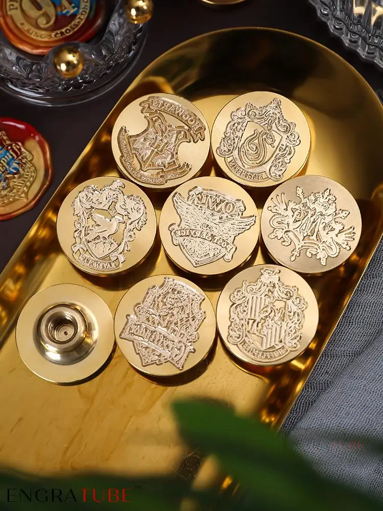 3D Embossed Wax Seal Stamp Magic School College Owl Wizard Vintage ...