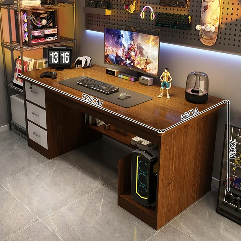 Simple-Desktop-Computer-Desks-Home-Desk-with-Drawers-Simple-Office ...