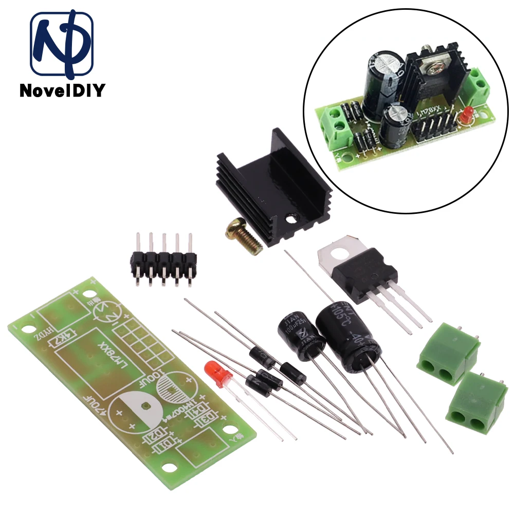 DIY-KIT-LM7805-L7805-DC-AC-Three-Terminal-Voltage-Regulator-Power ...