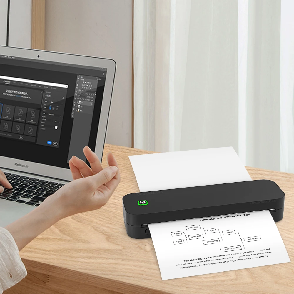 A4-thermische-printer-Geen-inkt-Afdrukken-Documentbestand-Bluetooth ...