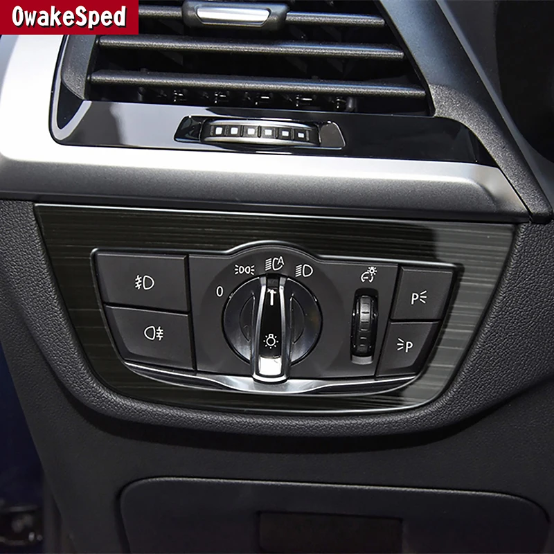 Car-Console-Headlight-Adjust-Switch-Button-Panel-Frame-Trim-For-BMW-X3 ...