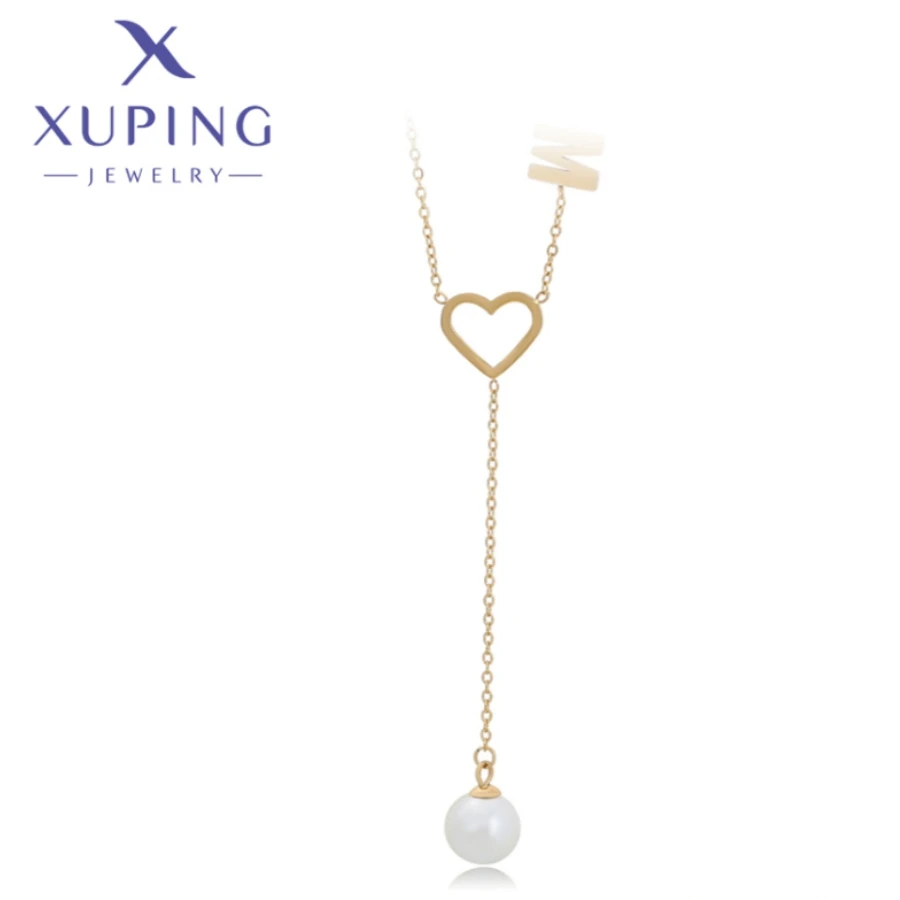 Xuping-Jewelry-Stainless-Steel-Pearl-Shape-Light-Gold-Color-Pendant ...