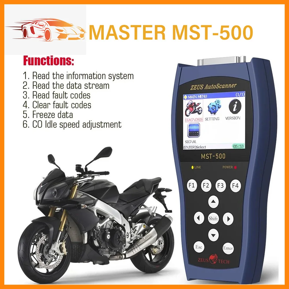 MASTER-MST-500-MST500-Handheld-Motorcycle-Diagnostic-Tool-Read-Clear ...