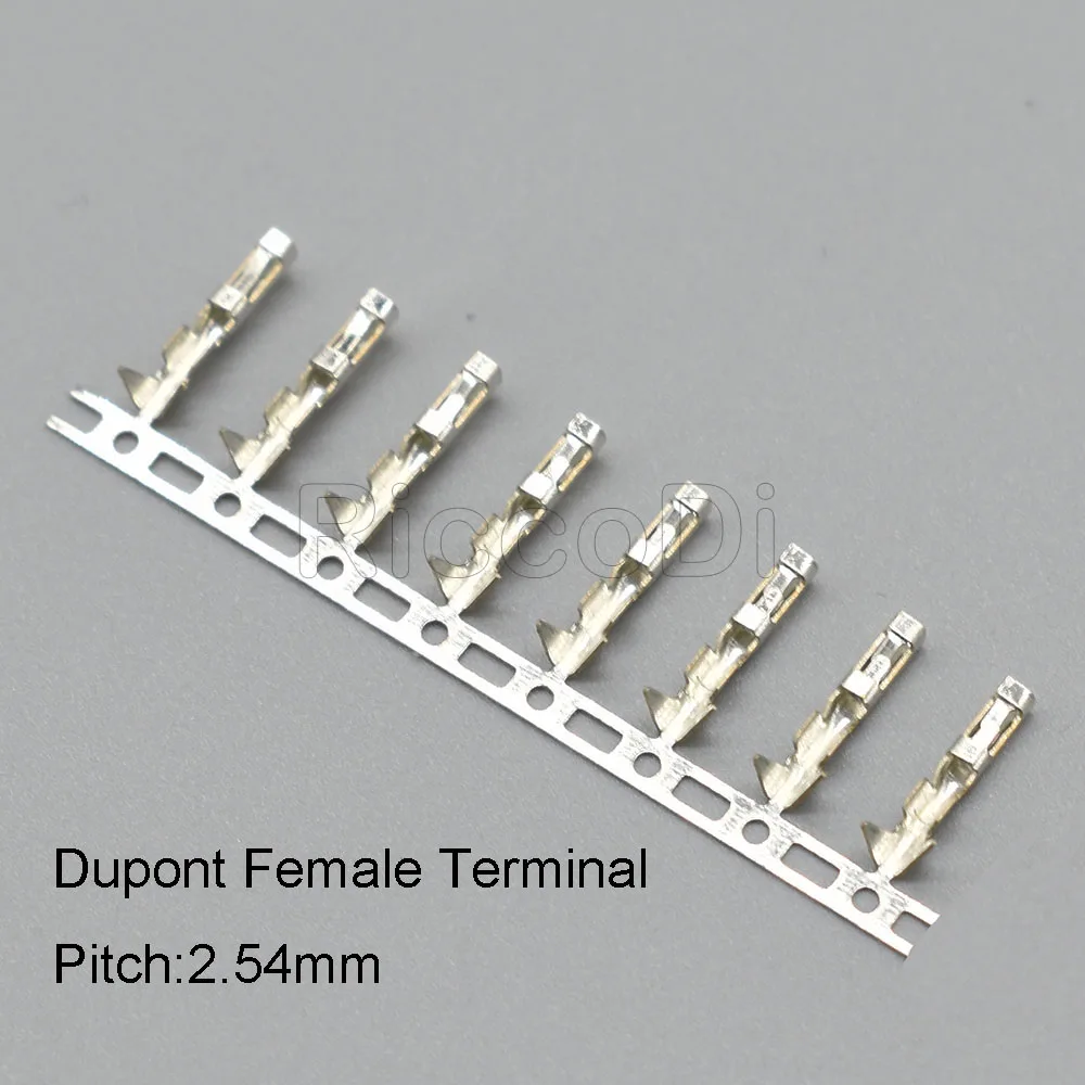 Carcasa de Cable de puente Dupont, Terminal de conector de Pin hembra, 1000mm, 2,54 Uds ...