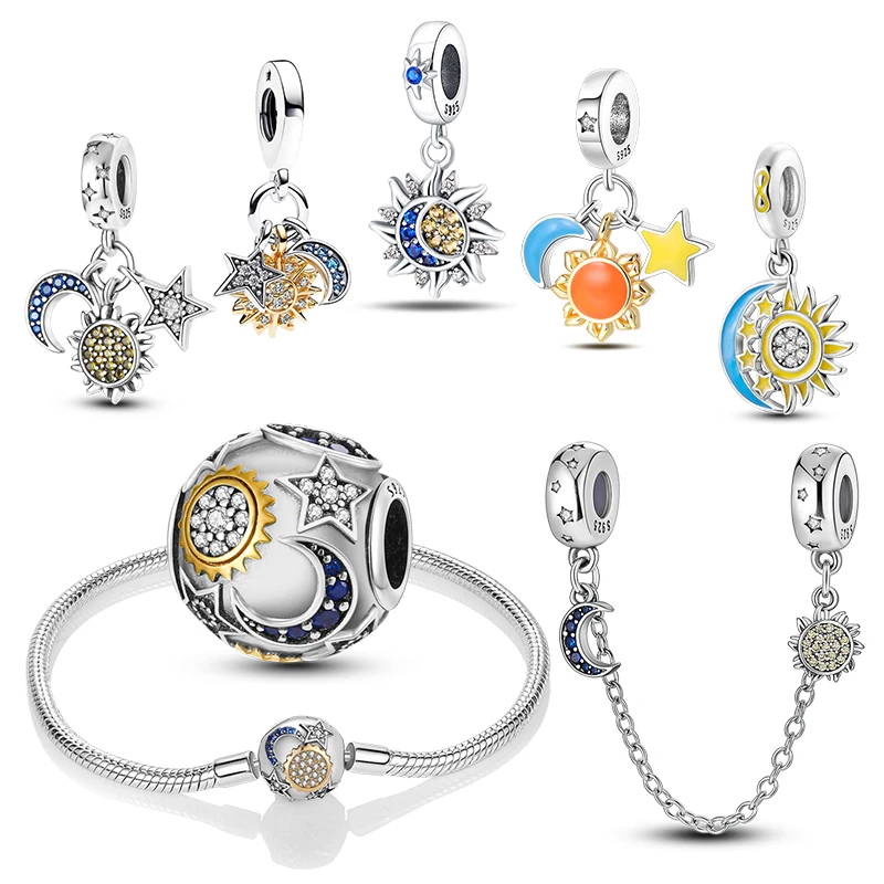 Pulsera-Pandora-925-Original-para-mujer-abalorio-de-plata-925-serie-sol ...
