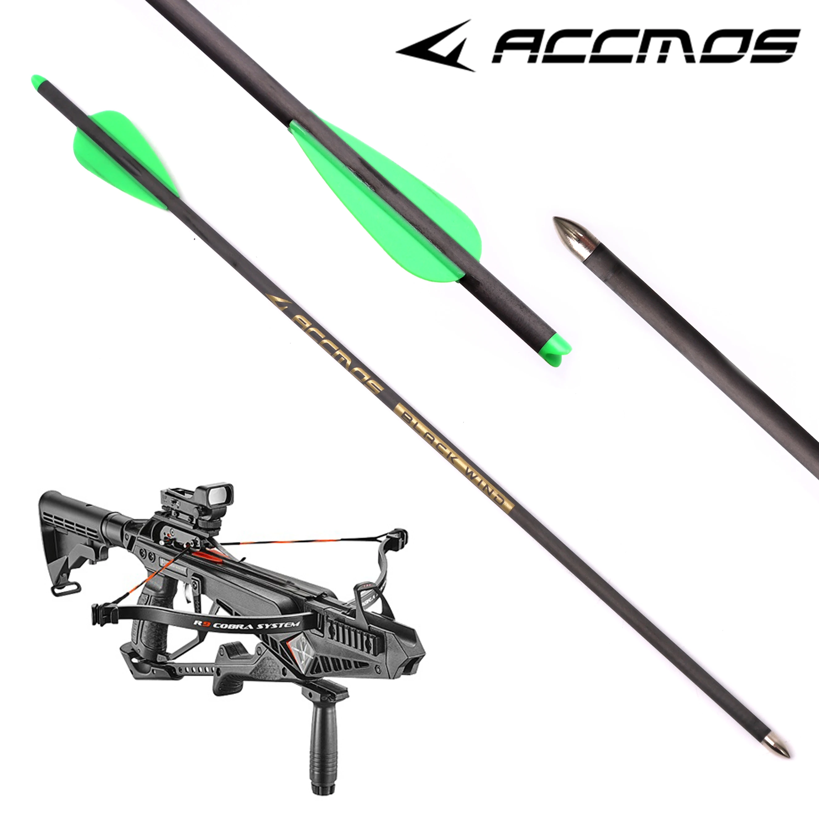 13-inch-Pure-Carbon-Crossbow-Bolts-with-1-7-inch-TPU-Blades-Half-moon ...