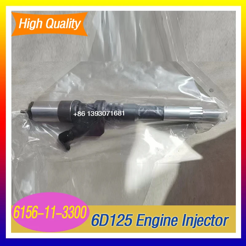 Original New High Quality 6D125 Diesel Fuel Injector 6156 11 3300 ...