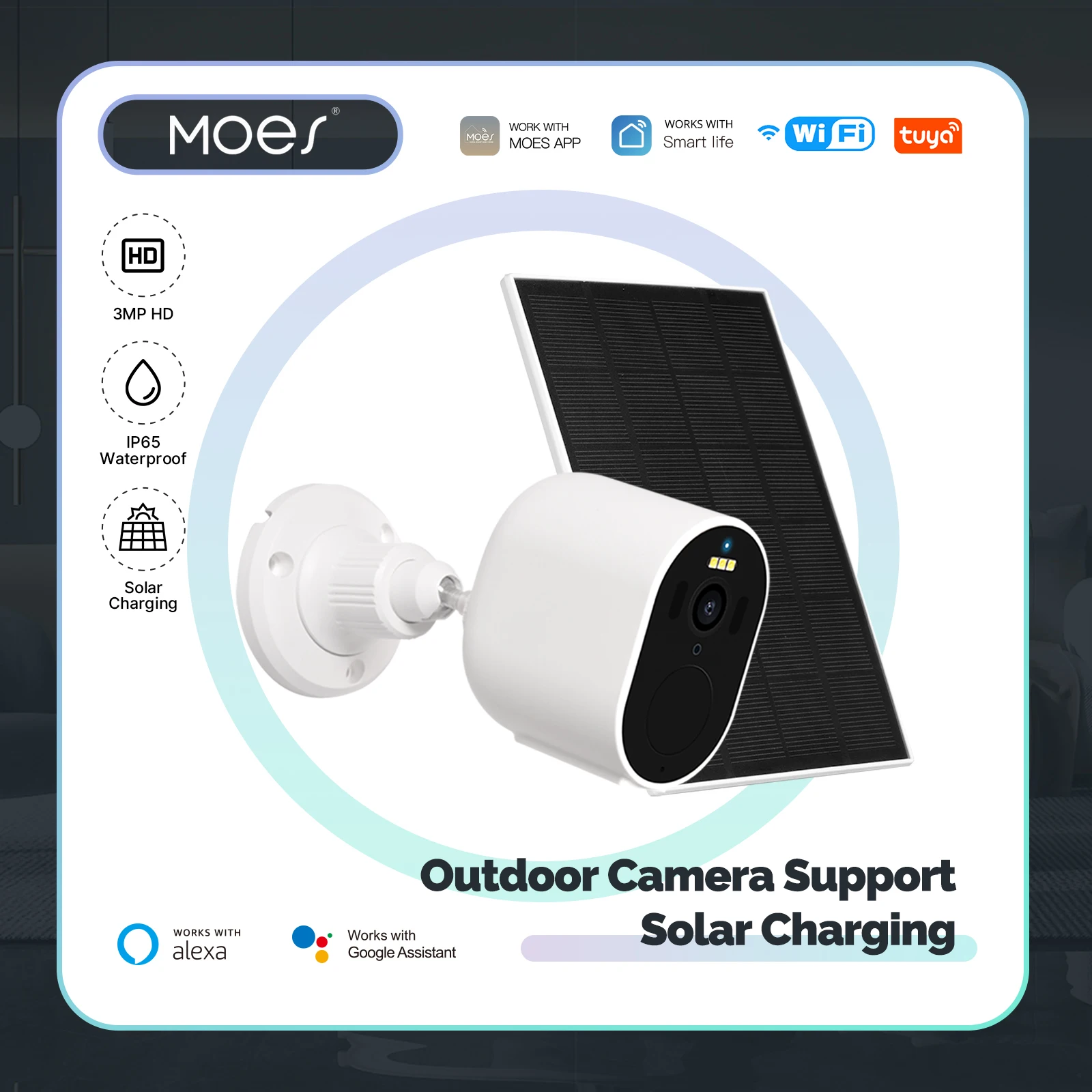 MOES-Tuya-WiFi-3MP-HD-Smart-Surveillance-Security-Camera-Solar-Charging ...