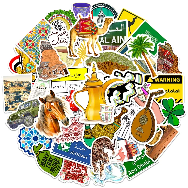 10/50pcs Saudi Arabia Personalized Waterproof Graffiti Stickers DIY ...