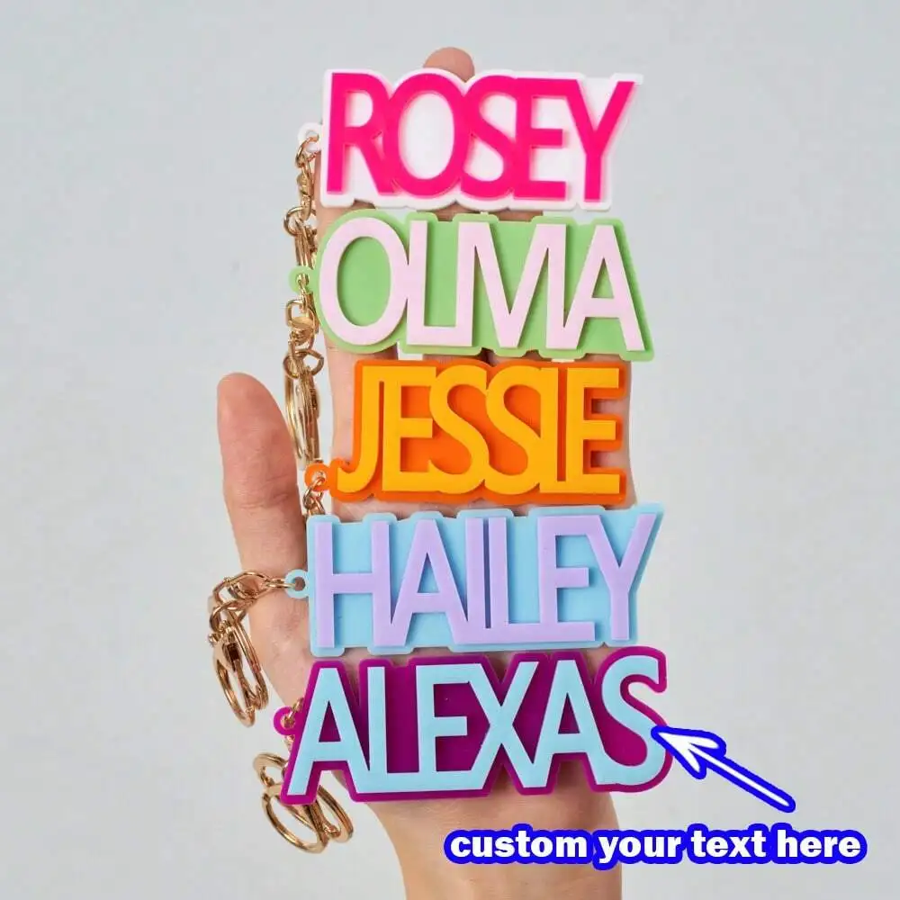 1PC Custom PMMA Keychain - Personalized Name-Custom Accessory | Laser ...