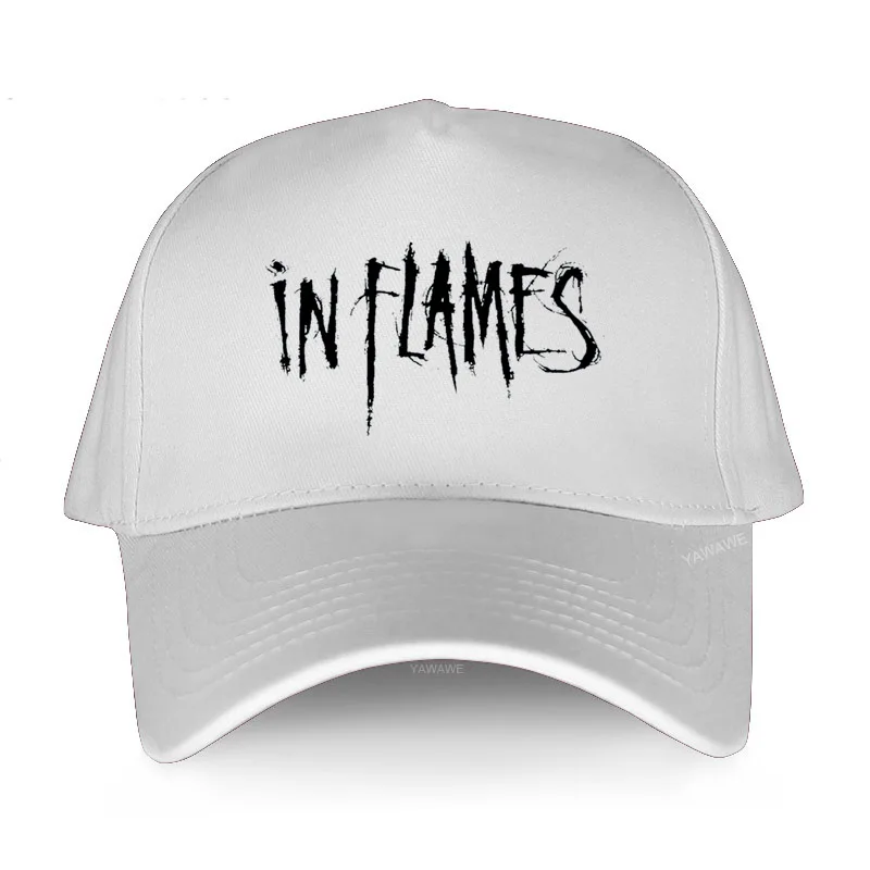 Black-Casual-hats-Boys-Printed-Baseball-Cap-In-Flames-Swedish-Metal-Man ...