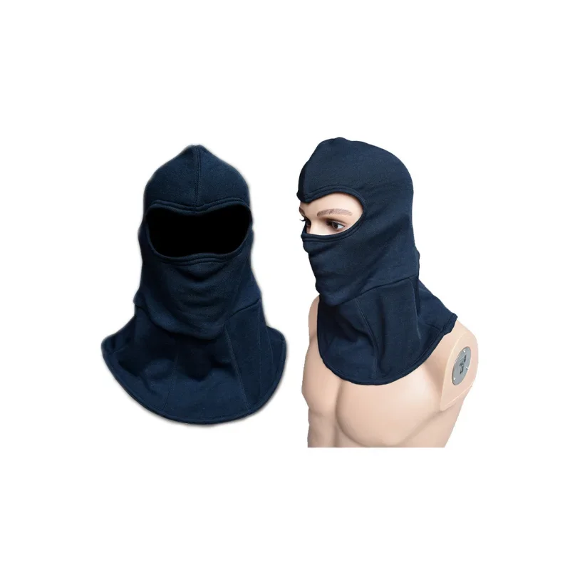Black-Firefighter-Fireproof-Protection-Hood-Helmet-Fire-Heat-Insulation ...