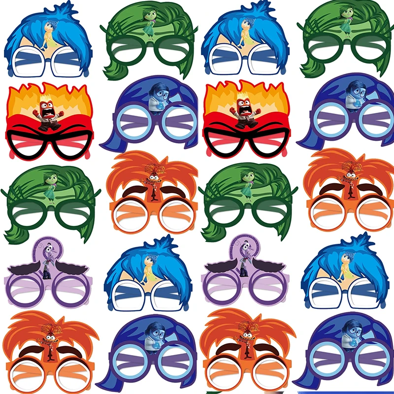 12/24Pcs Inside Out 2 Party Favor Mask Party Supplies Paper Glasses ...