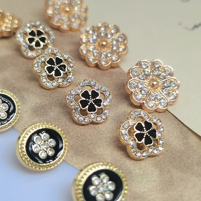 costura-manualidades-botones-decorativos-dorados-Botones-de-Metal-con ...