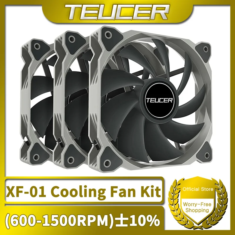 TEUCER-XF-01-Computer-Cooling-Fan-4PIN-PWM-1500RPM-Adjust-Speed-Silent ...