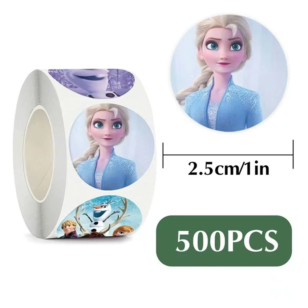 500PCS Kawaii Frozen Princess Elsa Cartoon Stickers Roll DIY Notebook ...
