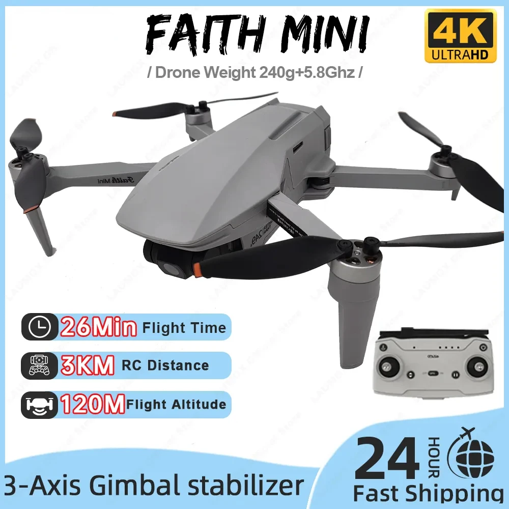 C-FLY-Faith 2 Mini Drone com câmera 4K, Quadcopter RC profissional, GPS ...