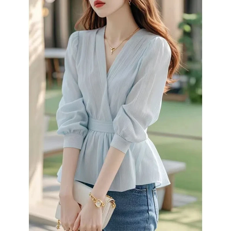 Early Autumn New Top Women French Light Luxury Age Reducing Western ...