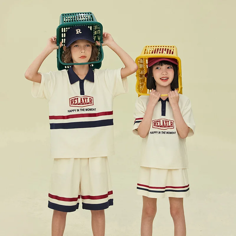 Sommer-Jungen-Alphabet-Streifen-adrette-T-Shirts-Shorts-Hose-M-dchen ...