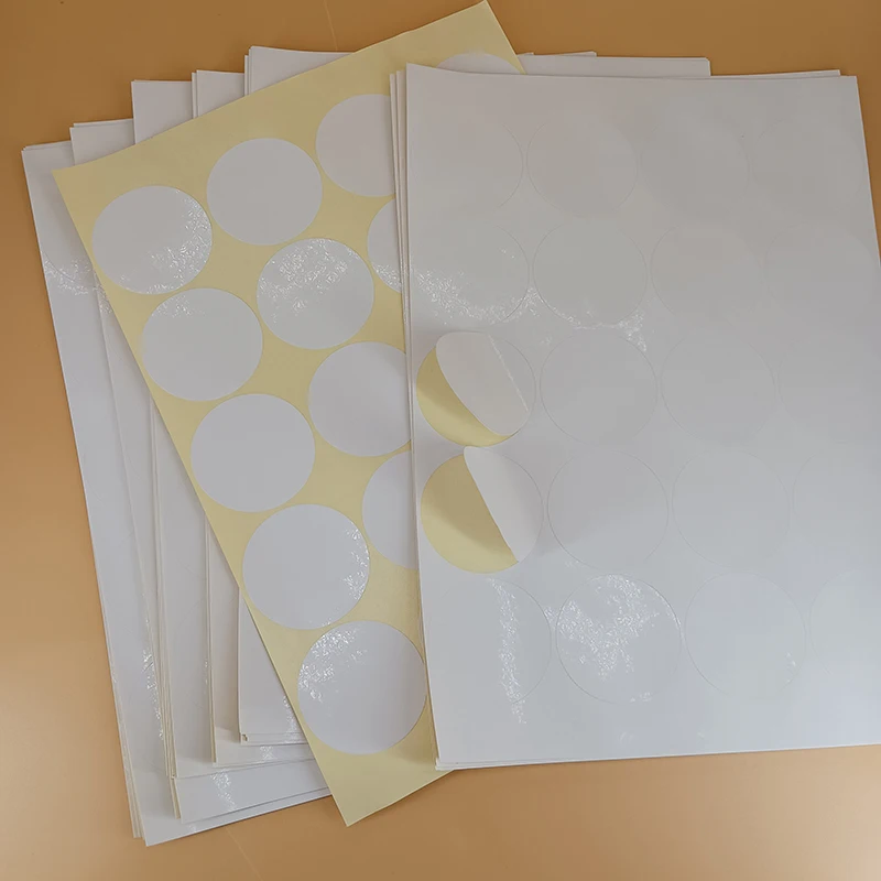 100-Sheets-Glossy-Round-Dot-Sticker-A4-Die-Cut-Dot-Sticky-Label-White ...