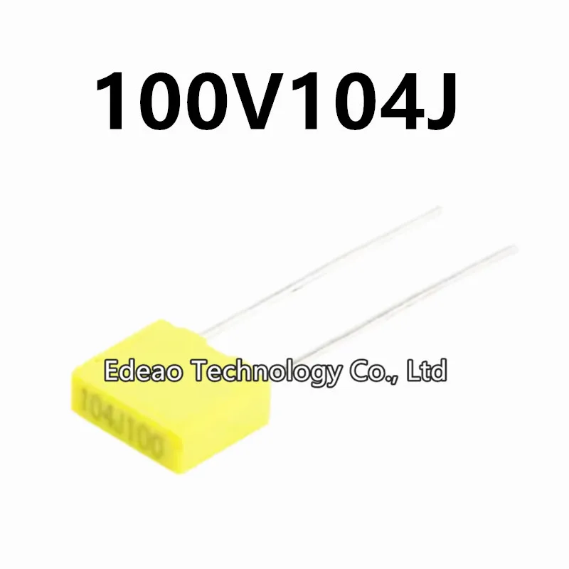 50PCS-Lot-104J100V-P-5mm-Correction-Capacitor-100V104J-100NF-0-1UF-100V-104J-Polypropylene ...