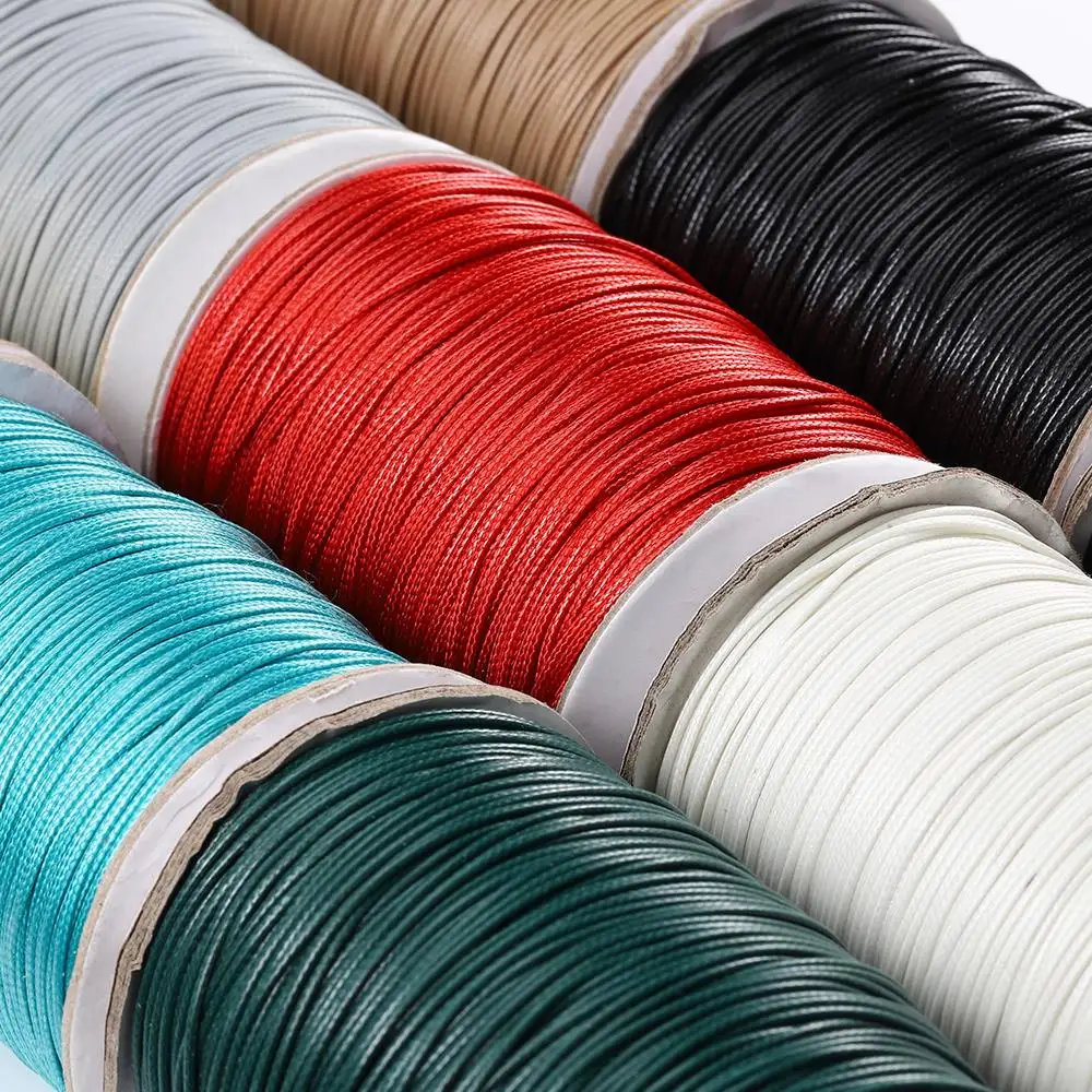 10M 1.0 1.5 2.0mm Polyester Nylon Cords Bracelet Braided Waxed String ...