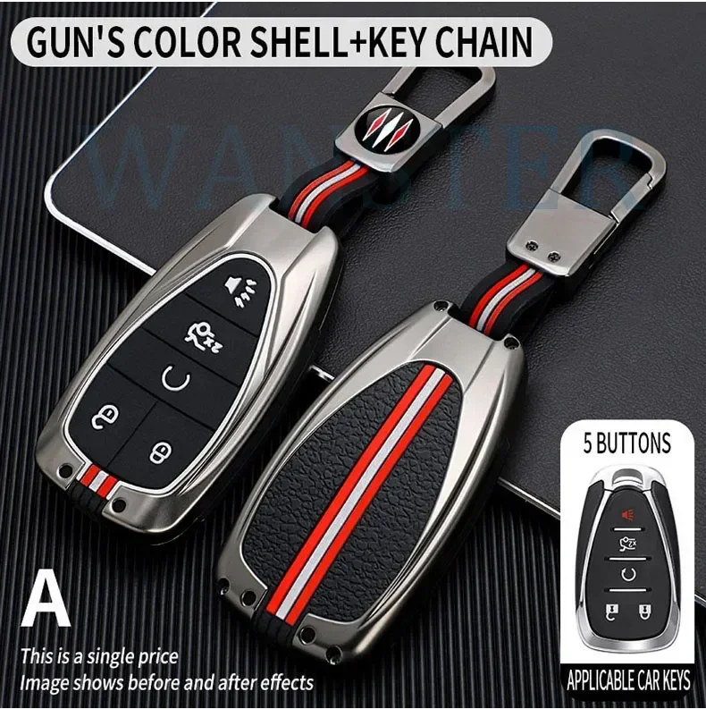Metal Car Key Cover Fob Case Shell for Chevrolet Onix Equino Cruze ...