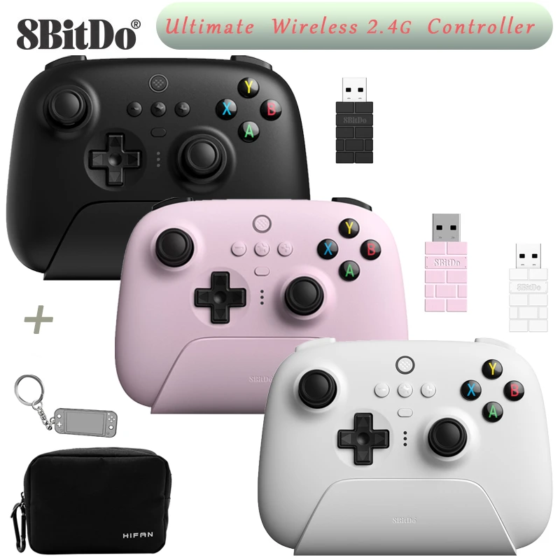 8bitdo ultimate sem fio 2.4g controlador de jogos com doca de ...