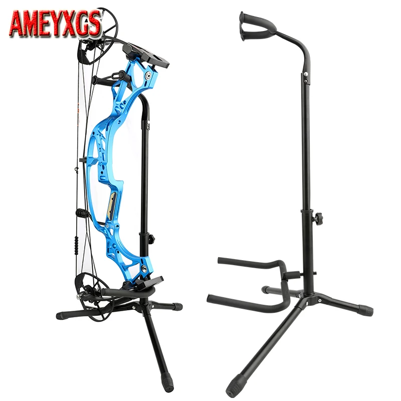Archery-Compound-Bow-Stand-Bow-Holder-Adjustable-Height-Removable ...