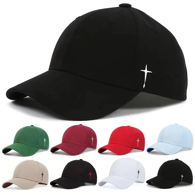 Unisex-Side-Cross-Embroidery-Baseball-Caps-Spring-and-Autumn-Outdoor ...