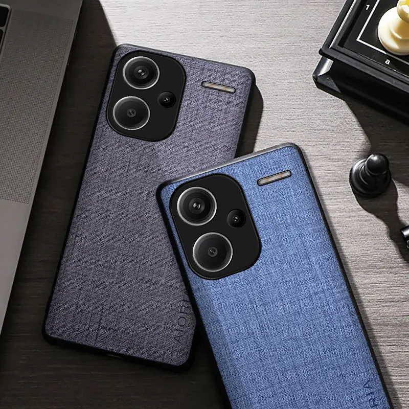 Case For Redmi Note 13 Pro 5G Cloth Texture TPU Four-corner Explosion ...