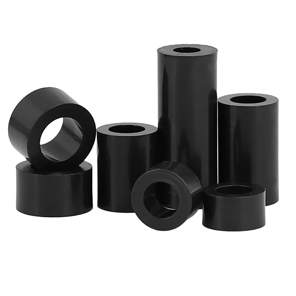 M6-M7-Black-ABS-Isolation-Column-Plastic-Pad-Column-Through-Column ...