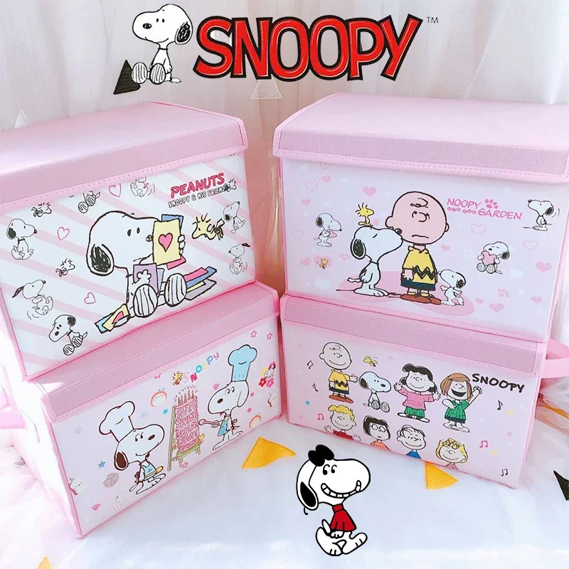 Snoopy-Collapsible-Storage-Box-Desktop-Sundries-Storage-with-Clamshell ...