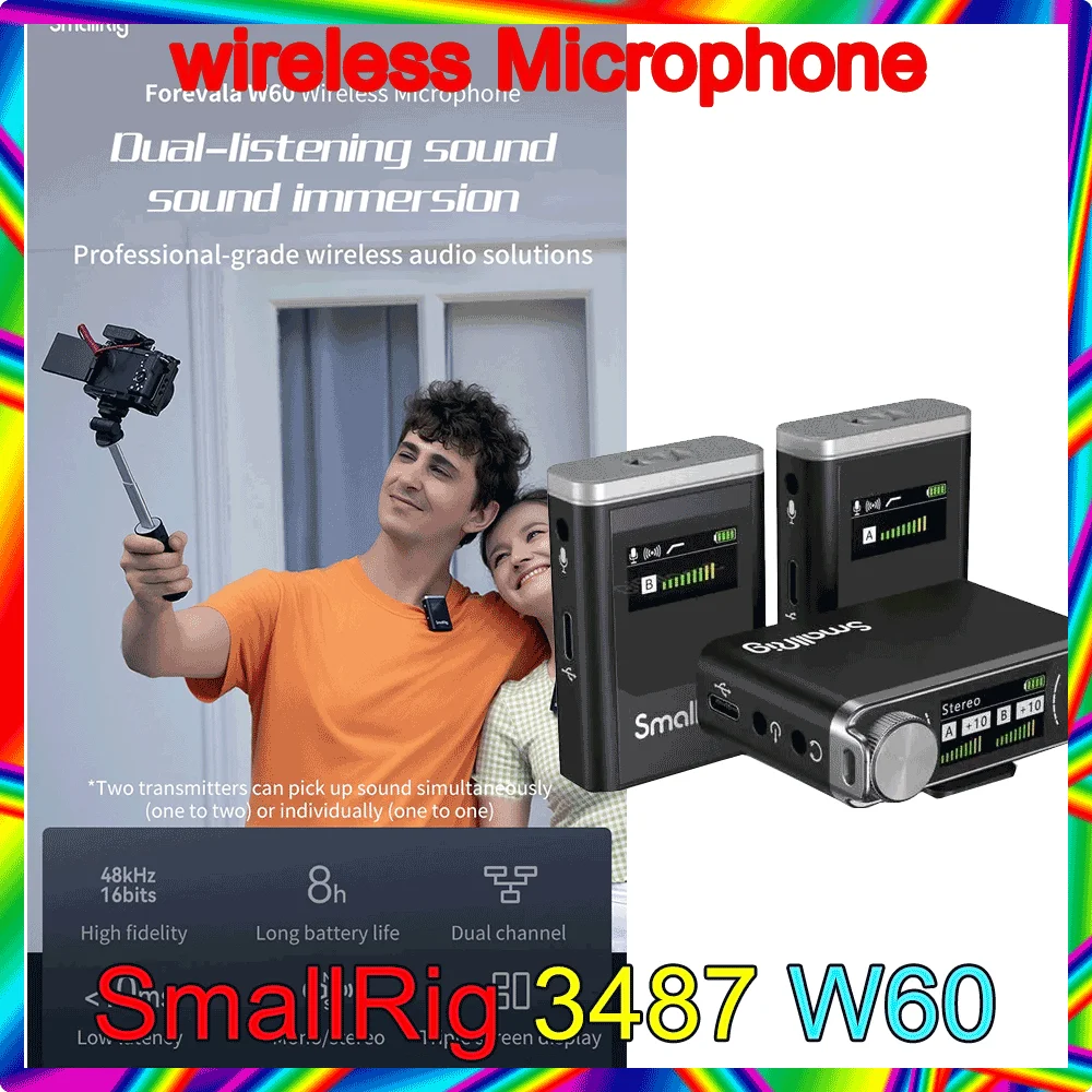 SmallRig-3487-forevala-w60-wireless-Microphone-one-to-two-noise ...