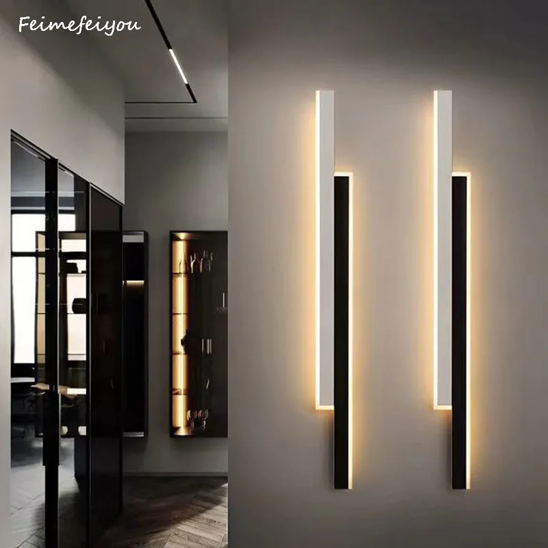 Modern Led Strip Wall Lamp Aisle Corridor Simple Indoor Wall Lights ...