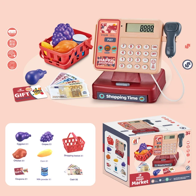 Cashier Toys Kids Cash Register Pretend Play Puzzle Play Toy House ...