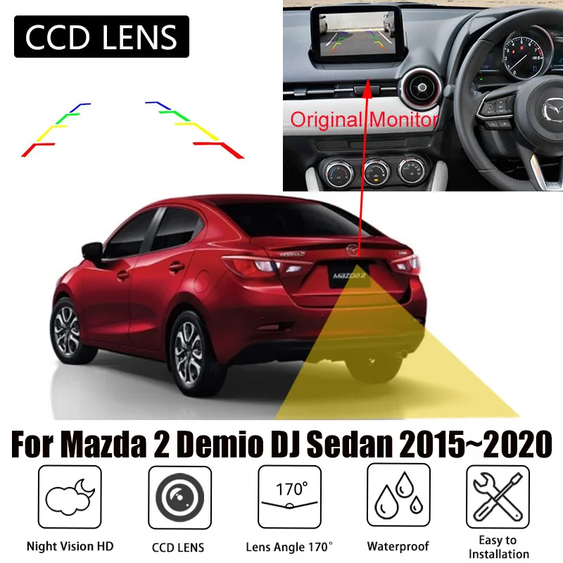 Car-Rear-View-Camera-For-Mazda-2-Demio-DJ-Sedan-2020-2019-2018-2015 ...