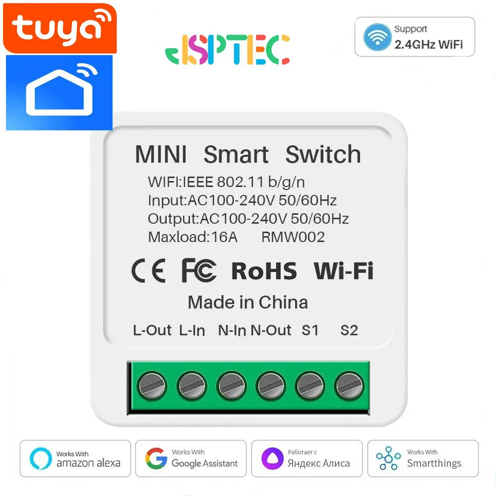 16A-Mini-Wifi-DIY-Light-Switches-Module-2-way-Control-Work-With-Tuya ...