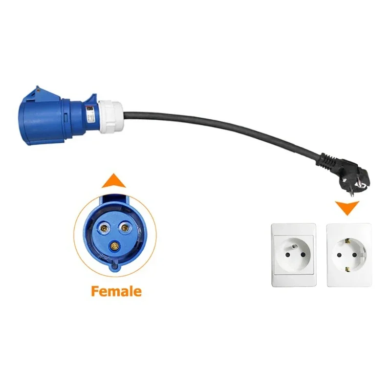 SKYEGLE-32A-1-Phase-EV-TYPE-2-Plug-To-CEE-Power-Supply-Female-Plug ...