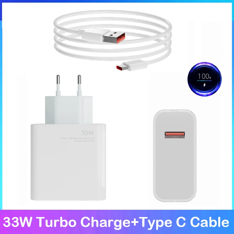Turbo Charger For Xiaomi 33w Fast Charge Source 6A Usb C Cable For POCO ...