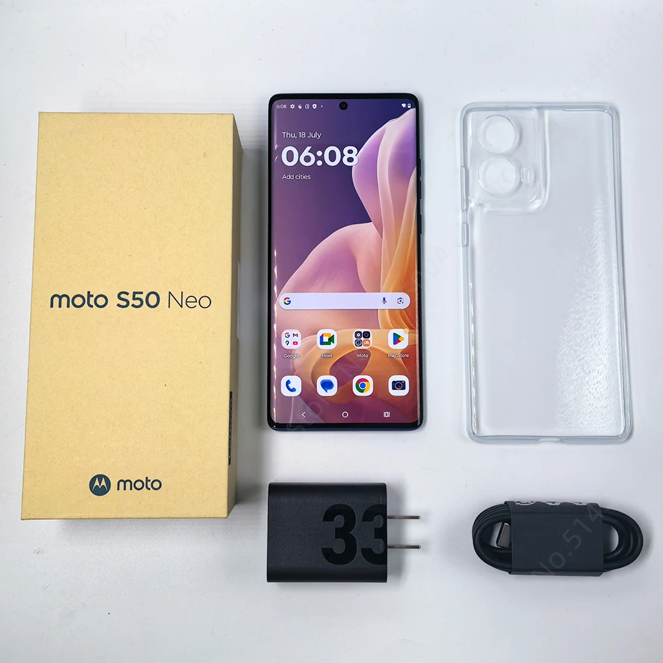 Глобальная ПЗУ Motorola S50 Neo 5G NFC Snapdragon 6S Gen 3 6,7 дюйма 120 Гц POLED-дисплей ...