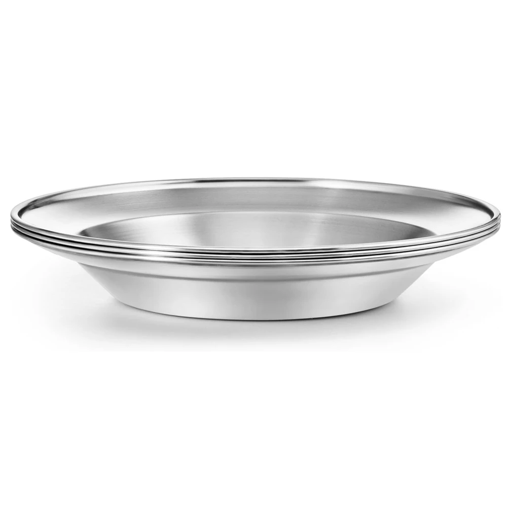 3pcs-Stainless-Steel-Plate-Set-8-inch-6-inch-Ultra-Portable-Dinnerware ...