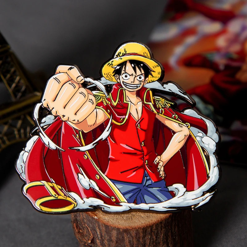 Anime One Piece Monkey D Luffy Lapel Pins Backpack Jeans Enamel Brooch ...