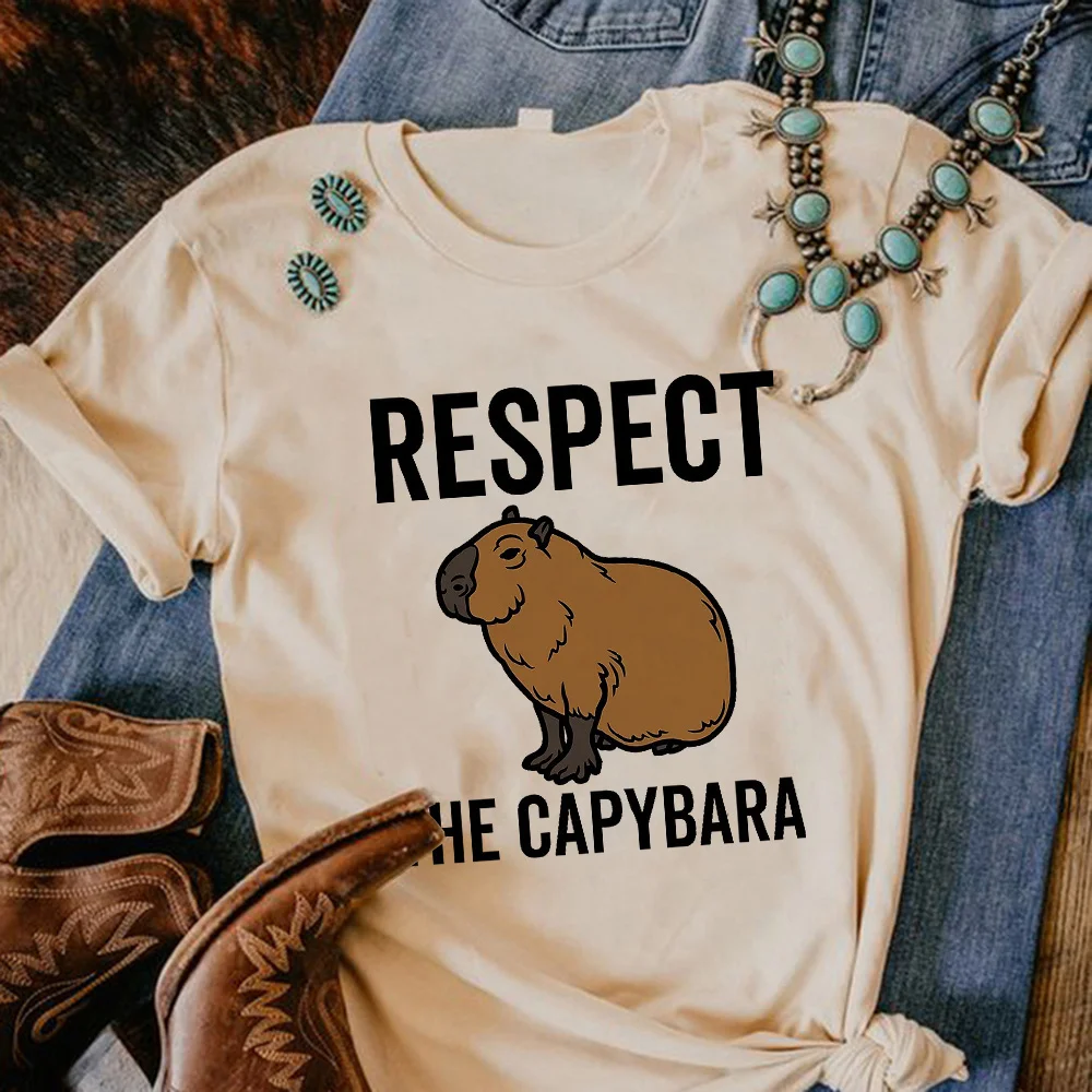 Camiseta-de-Kapibara-Capybara-para-mujer-camiseta-de-manga-c-mica-para ...