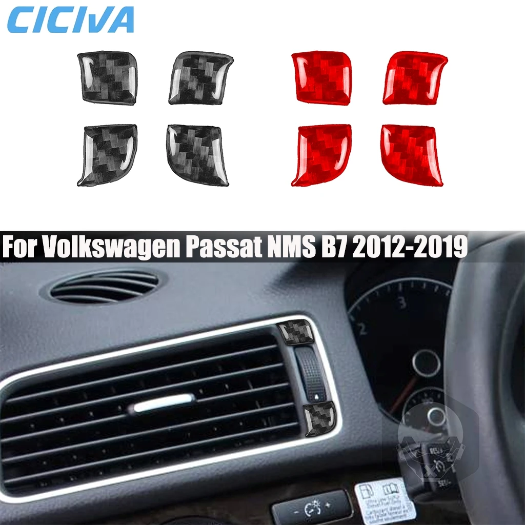 Carbon Fiber Car Accessories Dashboard Side Air Vent Interior Cover ...