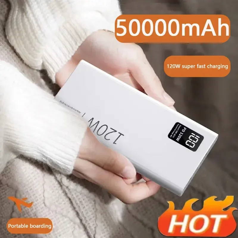 120W-Super-Fast-Charging-Power-Bank-50000Amh-Power-Bank-compatto ...